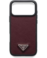 Prada Leather Iphone 17 Pro Max Case in Black for Men | Lyst UK