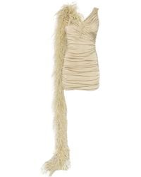 The New Arrivals Ilkyaz Ozel Daphne Train-Detailed Mini Dress in White ...