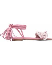 Red(V) Scalloped Sandals in White | Lyst UK