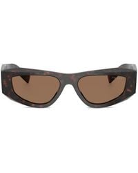 Prada Symbole Rectangular-Frame Sunglasses in Brown for Men | Lyst UK