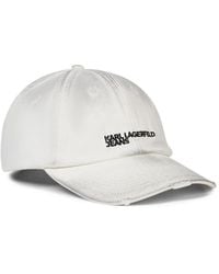KARL LAGERFELD K/Autograph Logo-Embroidered Scarf-Detail Baseball Cap ...