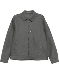 Stone Island Ghost Wool Fleece Zipped Track Jacket in Black for Men ...