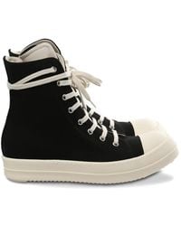 Rick Owens Canvas Toe-Cap Sneakers in Natural | Lyst UK