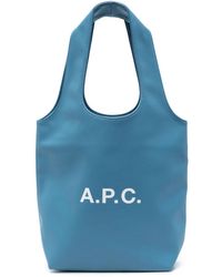 A.P.C. Small Ninon Tote Bag in Black | Lyst UK
