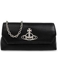 Vivienne Westwood Orb-Print Clutch Bag in Black | Lyst UK