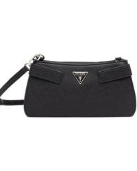 Guess Serenova Triangle-Logo Crossbody Bag in Natural | Lyst UK