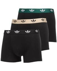 adidas Confort Flex Logo-Waistband Trunks in Black for Men | Lyst UK