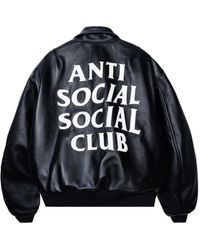ANTI SOCIAL SOCIAL CLUB Logo-Print Jacket in Black for Men | Lyst UK