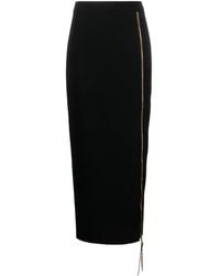 Moschino Logo-Label Midi Skirt in Blue | Lyst UK