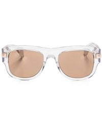 Gucci Square-Logo Logo Sunglasses in Black for Men | Lyst UK