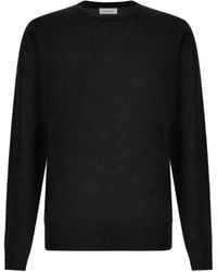 Canali Cream Crewneck in White for Men | Lyst