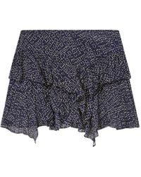 Isabel Marant Lolita Mini Skirt in Natural | Lyst UK