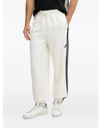 adidas Stadium Logo-Print Side-Stripe Track Pants in Blue for Men | Lyst UK