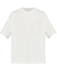 adidas Drop Needle Embroidered-Logo T-Shirt in White for Men | Lyst UK