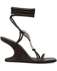 Rick Owens Open-Toe Structured Sandals in Black | Lyst UK