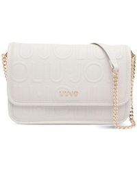 Liu Jo Small Embossed-Logo Cross Body Bag in Black | Lyst UK