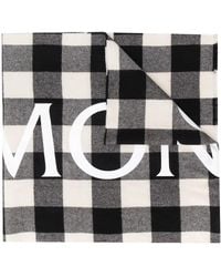 Moncler Logo Graphic-Print Silk Scarf in Metallic for Men | Lyst UK