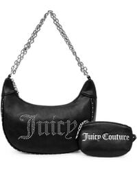 Juicy Couture Rhinestone-Embellished Barrel Shoulder Bag in Black | Lyst UK
