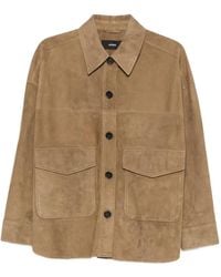 Arma Kaylee Relaxed-Fit Suede Jacket in Natural | Lyst UK