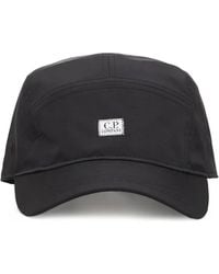 C.P. Company Chrome R Logo Baseball Cap in Black for Men | Lyst UK