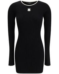 Amiri Embroidered-Logo Mini Dress in Blue | Lyst UK