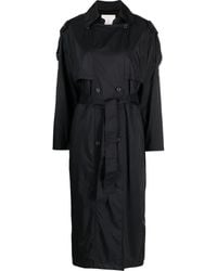 Moncler Gourdon Trench Coat Long Belted Design in Natural | Lyst UK