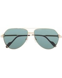 Cartier Pilot-Frame Sunglasses in Blue for Men | Lyst UK