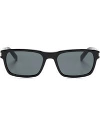 Saint Laurent Large Rectangle-Frame Sunglasses in Black for Men | Lyst UK