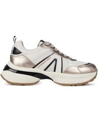 Alexander Smith Victoria Metallic-Trim Sneakers in White | Lyst UK