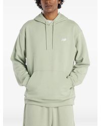 New Balance Heritage Logo-Detail Hoodie in Natural for Men | Lyst UK