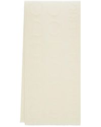 Ferragamo Gancini Jacquard Scarf in Blue | Lyst UK