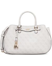 Guess Padlock-Pendant Tote Bag in Natural | Lyst UK