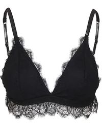 Love Stories Bowie Lace-Trimmed Triangle Bra in Red | Lyst UK
