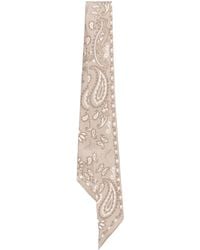 Autry Embroidered Tie Scarf Striped Pattern in Pink | Lyst UK