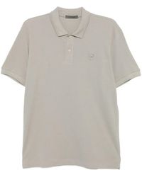 Corneliani Logo-Patch Piqué Polo Shirt in Grey for Men | Lyst UK