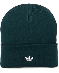 adidas Adicolor Logo-Embroidered Beanie Hat in Natural | Lyst UK