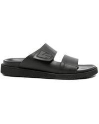 SERGIO MORETTI FIRENZE Double-Strap Sandals in Black for Men | Lyst UK