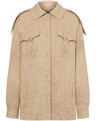 Alberta Ferretti Colour-Block Long-Sleeve Shirt in Red | Lyst UK