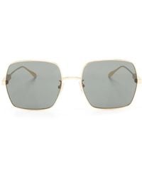 Gucci Square-Frame Logo Sunglasses in Blue | Lyst UK