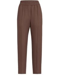 Brunello Cucinelli Light Baggy Pull-Up Trousers in Natural | Lyst UK