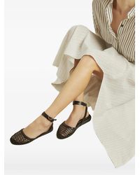 Ancient Greek Sandals Filothea Woven Flat Pumps in White | Lyst UK