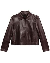 Arma Emy Lamb Butter Jackets Bordeaux in Brown | Lyst UK