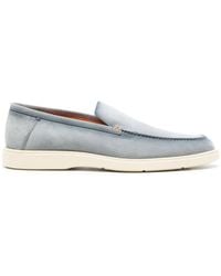 Santoni Bar Loafers in White for Men | Lyst UK