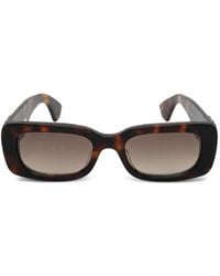 Kurt Geiger Eye-Motif Square-Frame Sunglasses in White | Lyst UK