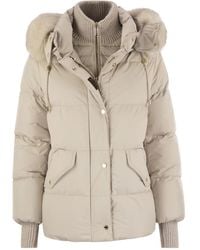 Moorer Button Quilted Jacket in Blue | Lyst UK