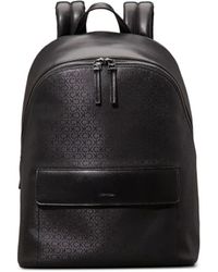 Calvin Klein Quilted-Logo Backpack in Black for Men | Lyst UK