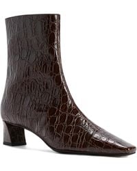 Giuseppe Zanotti Janie Tights Square-Toe Boots in Brown | Lyst UK