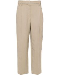 Brunello Cucinelli Straight Leg Pants in Natural | Lyst UK