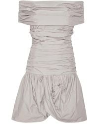 ROTATE BIRGER CHRISTENSEN Refined Ruching Mini Dress in Blue | Lyst UK