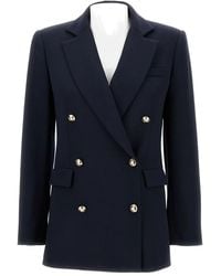 Aftercoat Double-Breasted Blazer in Black | Lyst UK